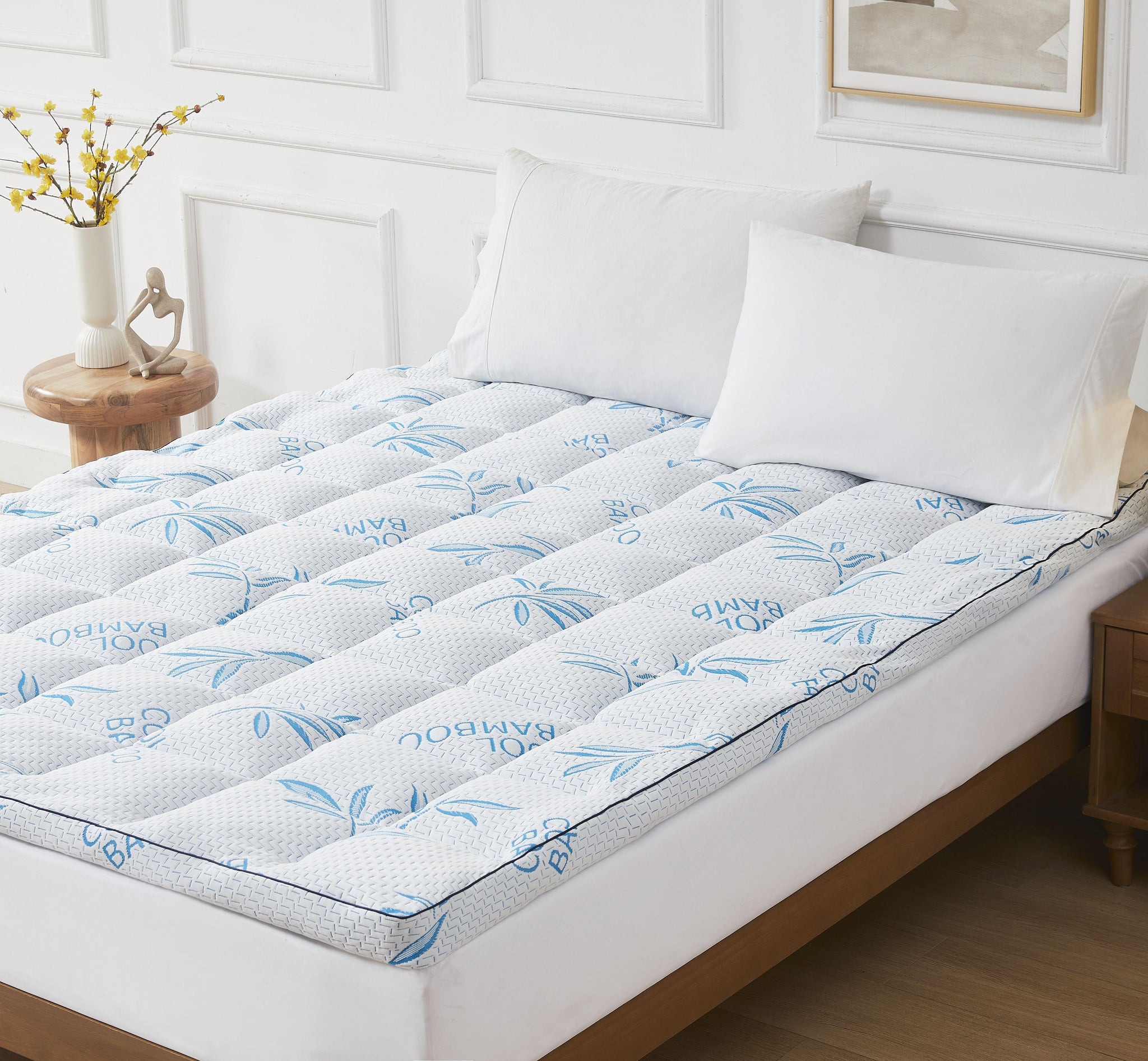 Bamboo Mattress Topper - Cool Bamboo Quilted Comfort